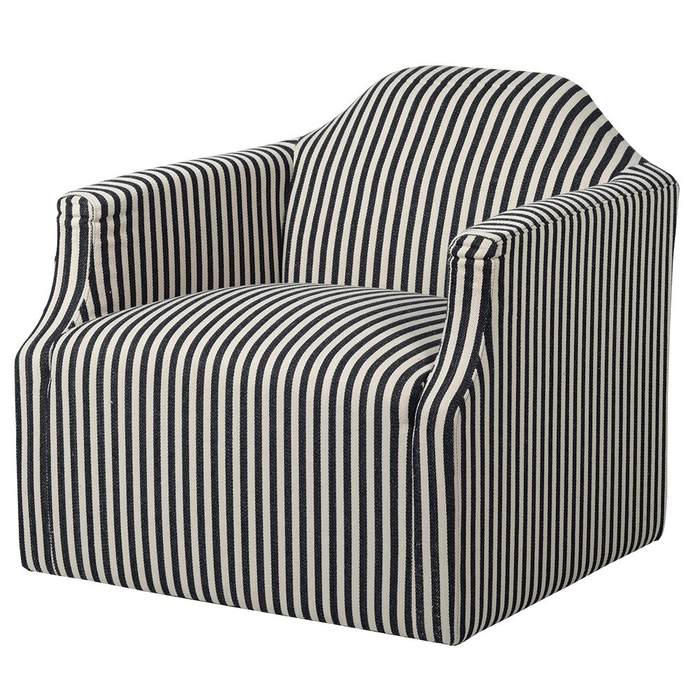 Monochrome Striped Swivel Chair – Zoohause