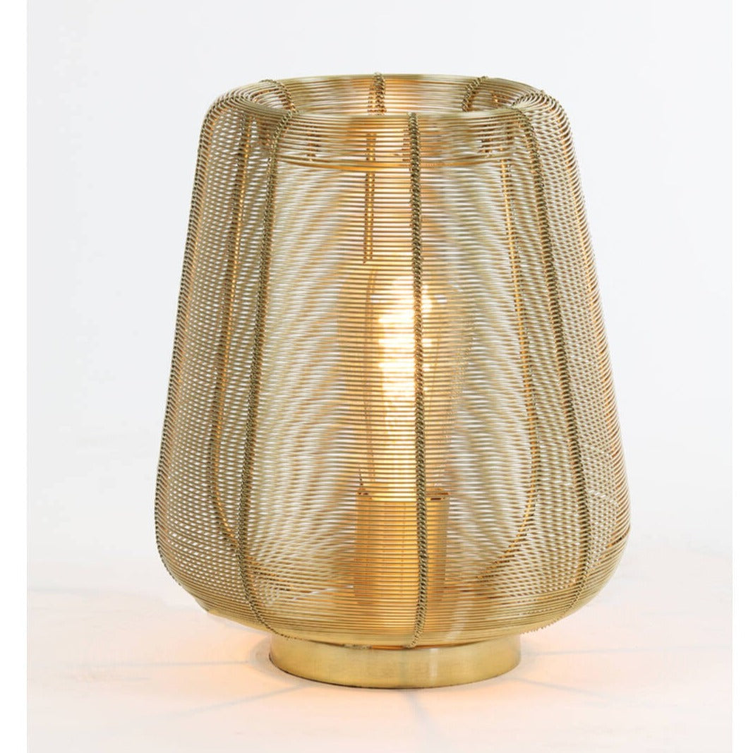Gold Wire Table Lamp 22x26 – Zoohause