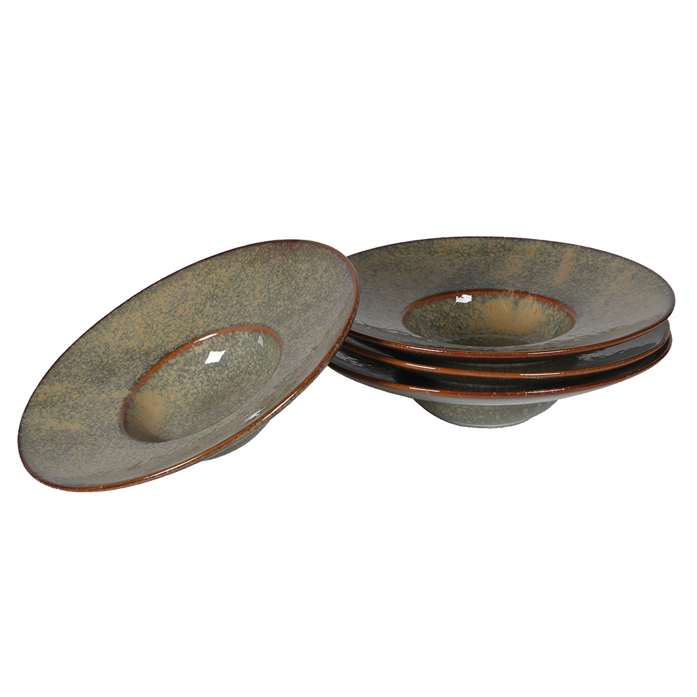 Green Ceramic Wide Rim Bowl – Zoohause
